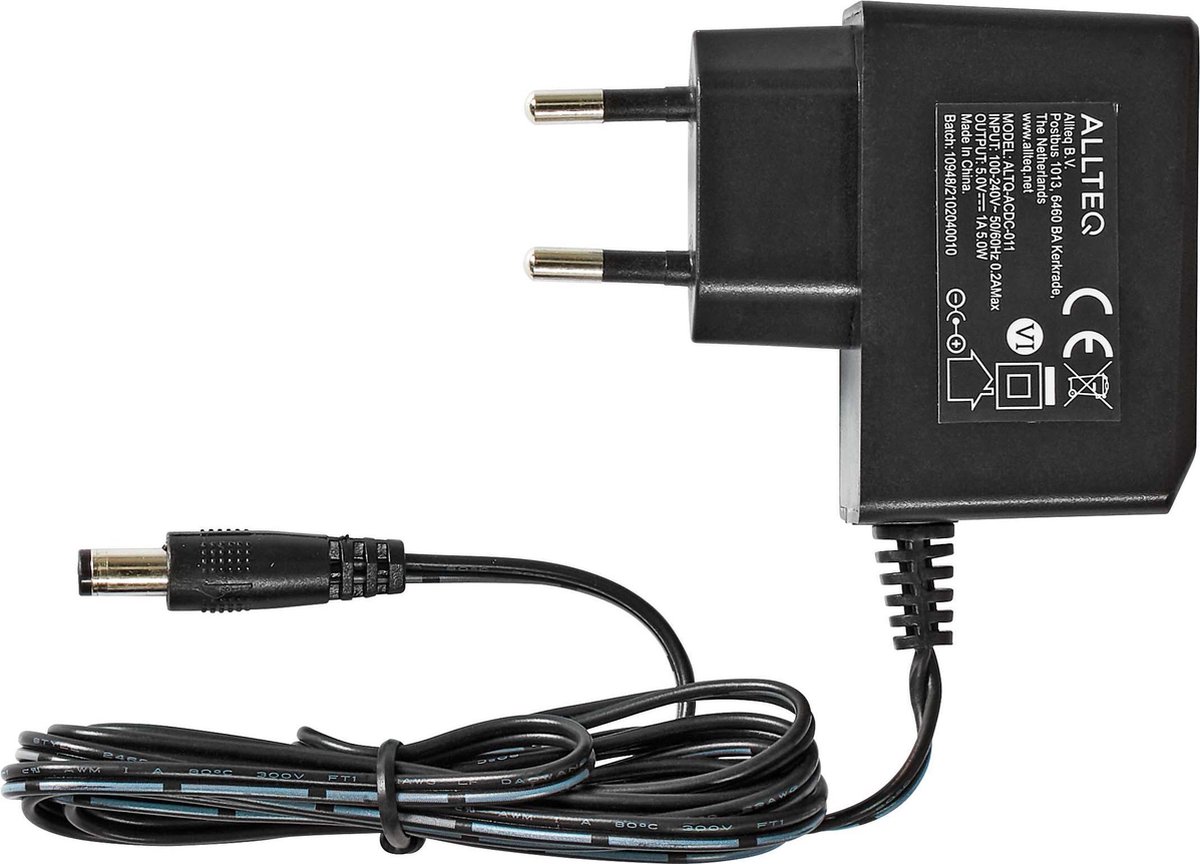 Universele voedingsadapter - 1000mA - 1.8 meter - Zwart - Allteq | bol.com