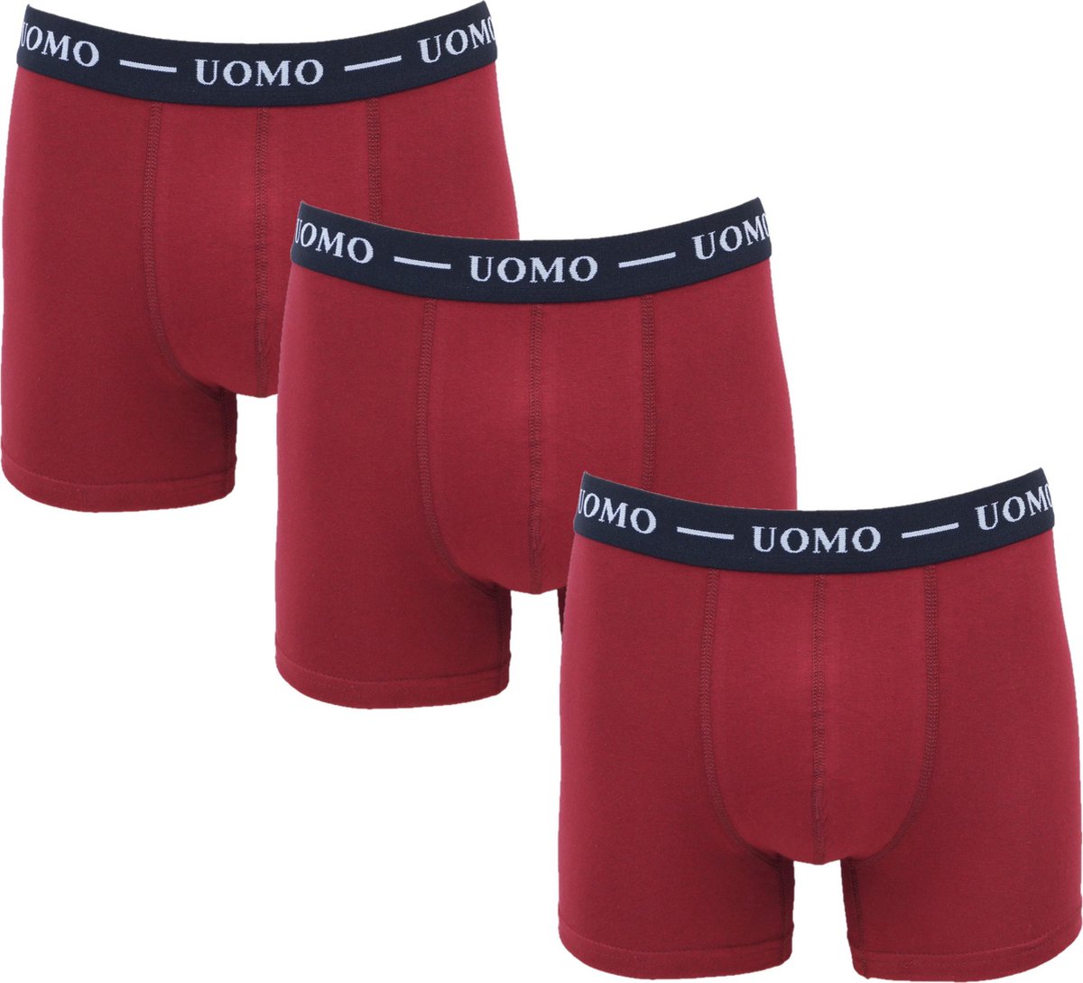 Lot de 3 boxers homme UOMO Rouge taille L. | bol.com