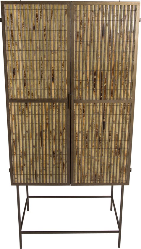 PTMD Metal Bamboo kast met 2 deuren | bol.com