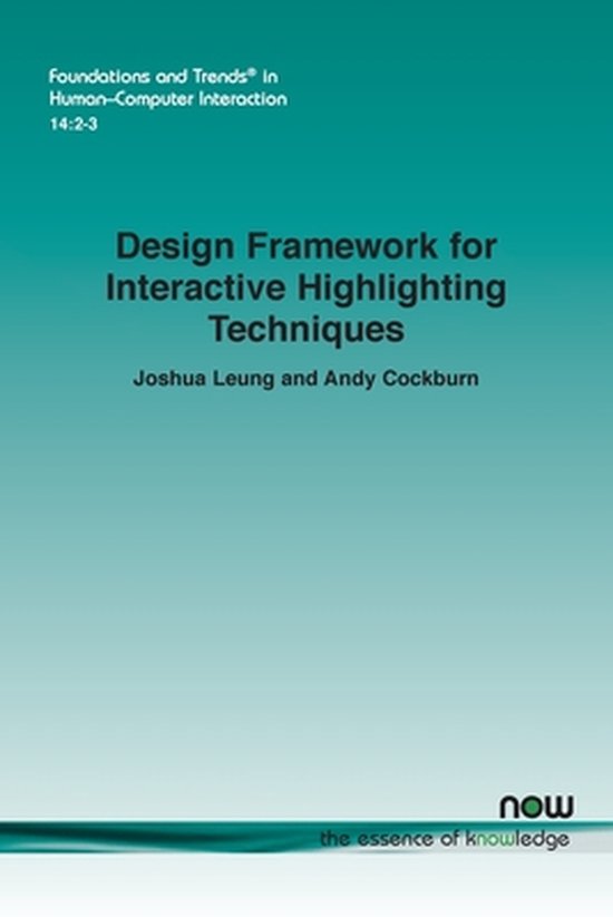 Foundations and Trends® in Human-Computer Interaction- Design Framework for... | bol.com