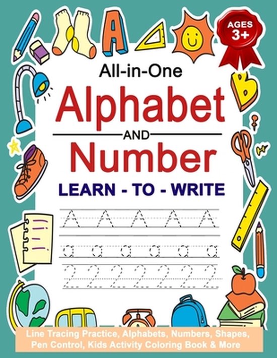 All-in-One Alphabet and Number Learn To Write Ages 3+ Line Tracing ...