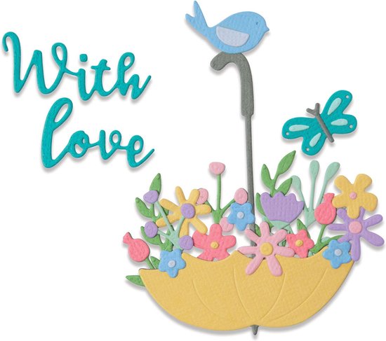 Sizzix Thinlits Snijmal Set - Flowers In Umbrella - 1s | bol.com