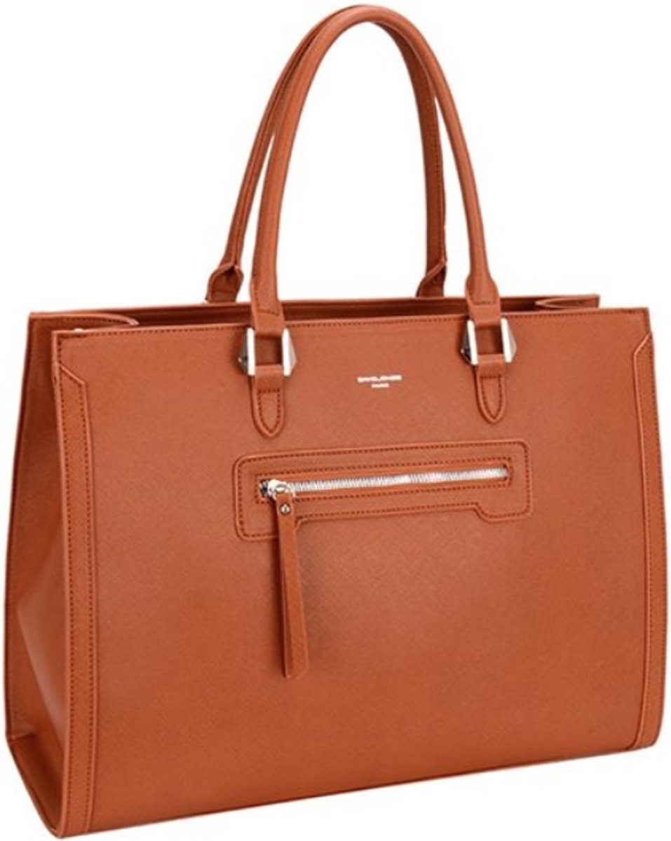 Extra grote Handtas David Jones Paris - Cognac- voor werk of school ...