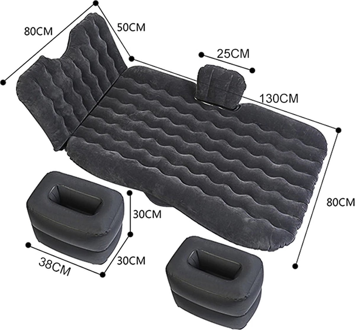 Auto Luchtbed - Auto Matras Achterbank - Luchtmatras Cars - Opblaasbaar ...