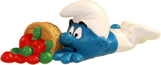Schleich en De smurfen - Klungelsmurf valt met fruit - +/- 8 cm. | bol
