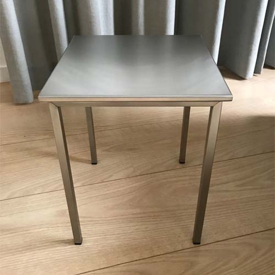 table basse inox 50 cm, table design, table d'appoint, table inox ...