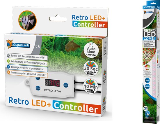 Superfish RetroLed Combi 45 cm + controller (Aquariumverlichtingsset) | bol