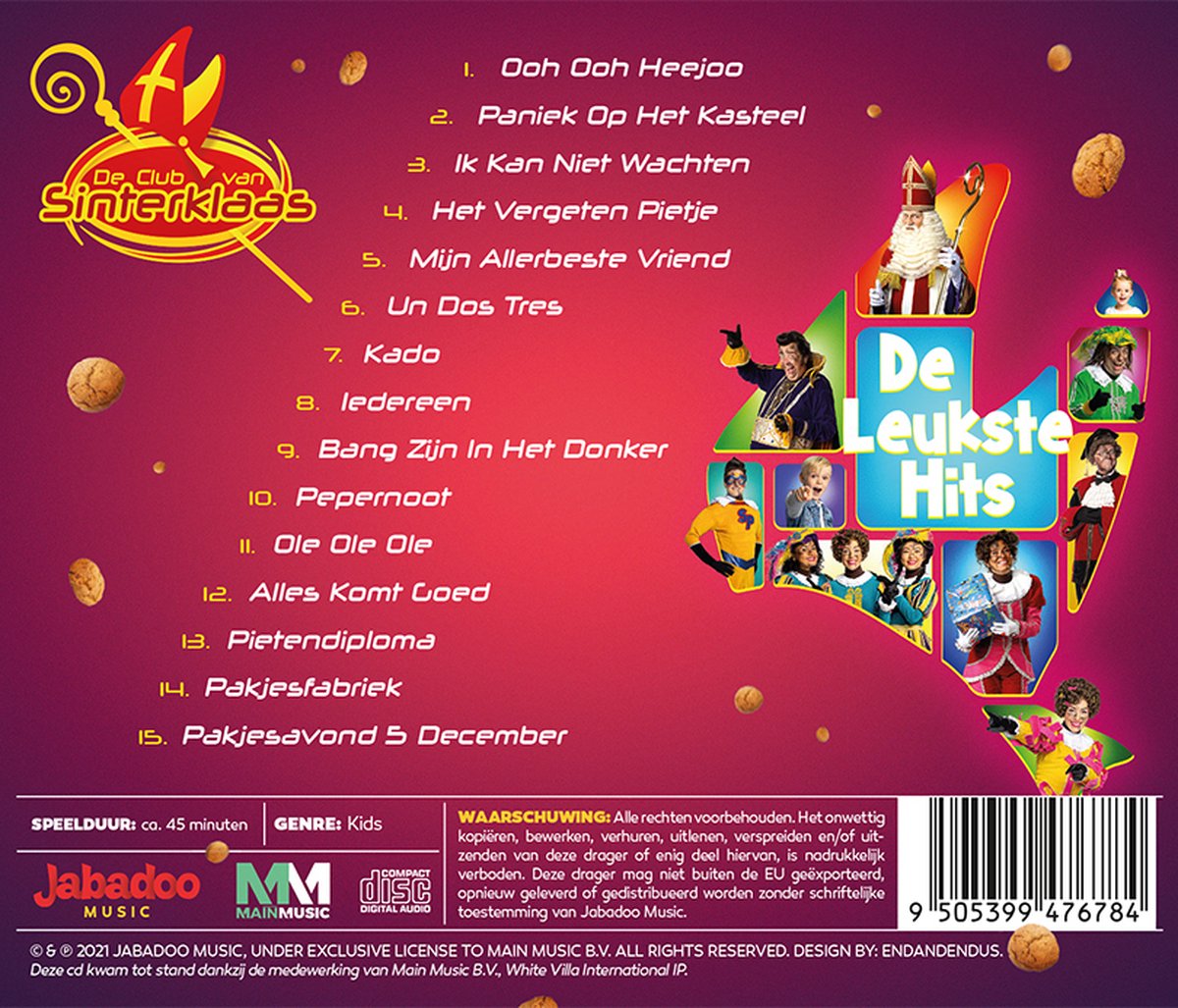 Club van Sinterklaas - De leukste hits (CD), Club van Sinterklaas | CD ...