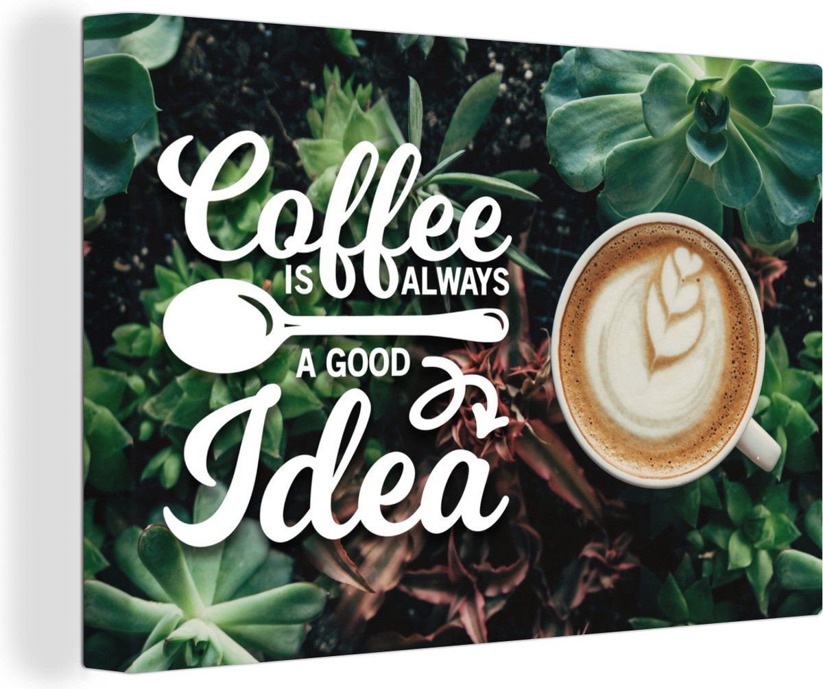 Tableau Peinture Citations - Proverbes - Le Coffee est toujours une ...
