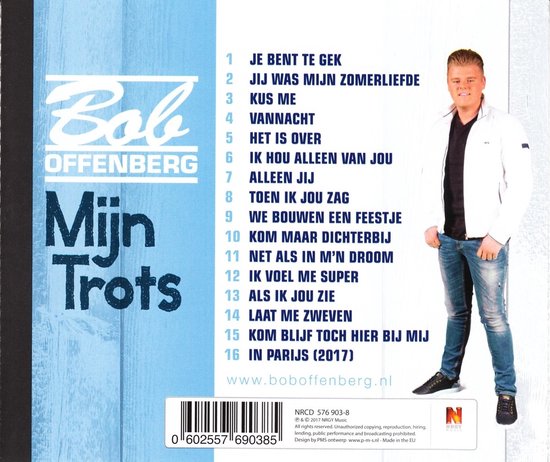 Bob Offenberg - Mijn Trots (CD), Bob Offenberg | Muziek | bol