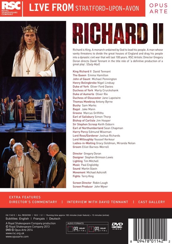 Royal Shakespeare Company - Shakespeare - Richard II (DVD), Royal ...