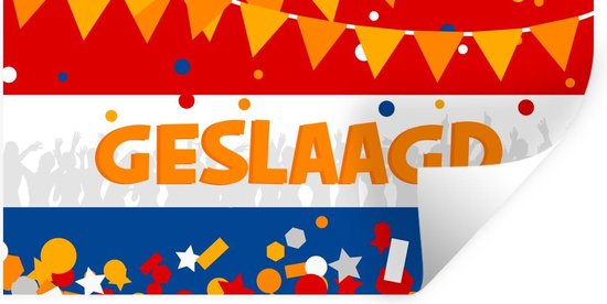 Muurstickers - Spreuken - 'Geslaagd' - Feest - Quotes - 80x40 cm ...