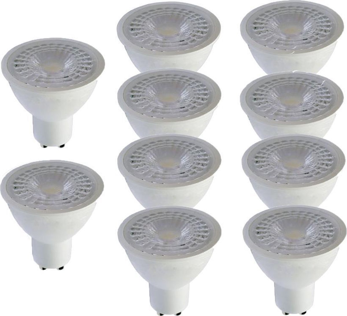 Voordeelpak 10 Stuks Led Spot 5w Gu10 220v 38° 4500k