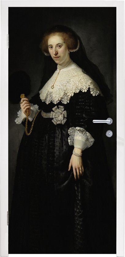 Het huwelijks Oopjen Coppit - Rembrandt van Rijn Deursticker | bol.com