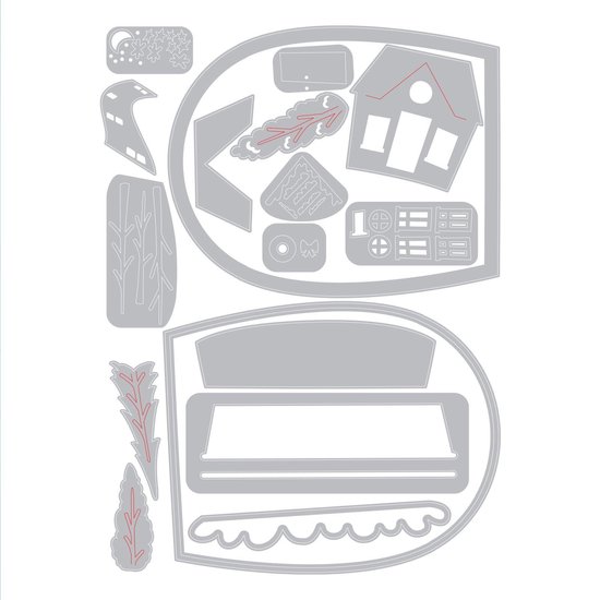 Sizzix Thinlits Snijmal Set - Bell Jar Diorama - 17 stuks | bol.com