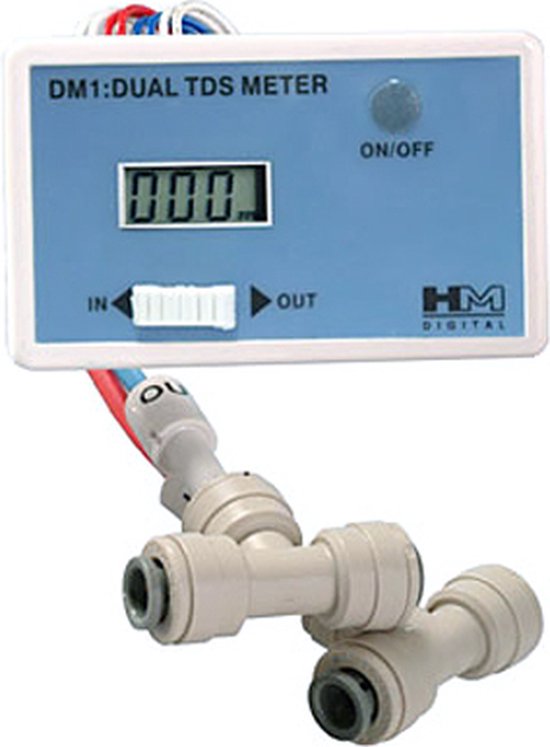 HM Digitale In-line Dual TDS Meter voor omgekeerde Osmose apparaten en ...