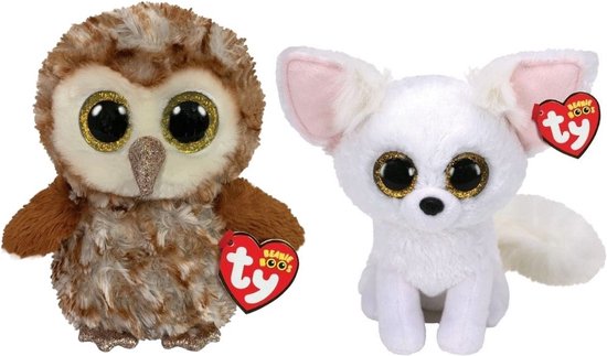 Ty - Knuffel - Beanie Boo's - Percy Owl & Phoenix Fox | bol