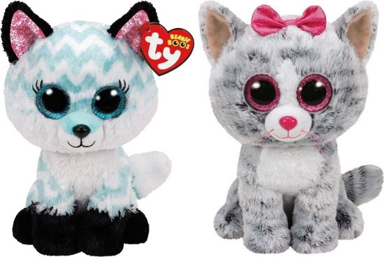 Ty - Knuffel - Beanie Buddy - Atlas Fox & Kiki Cat | bol.com
