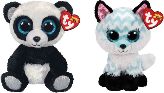 Ty - Knuffel - Beanie Boo's - Bamboo Panda & Atlas Fox | bol.com