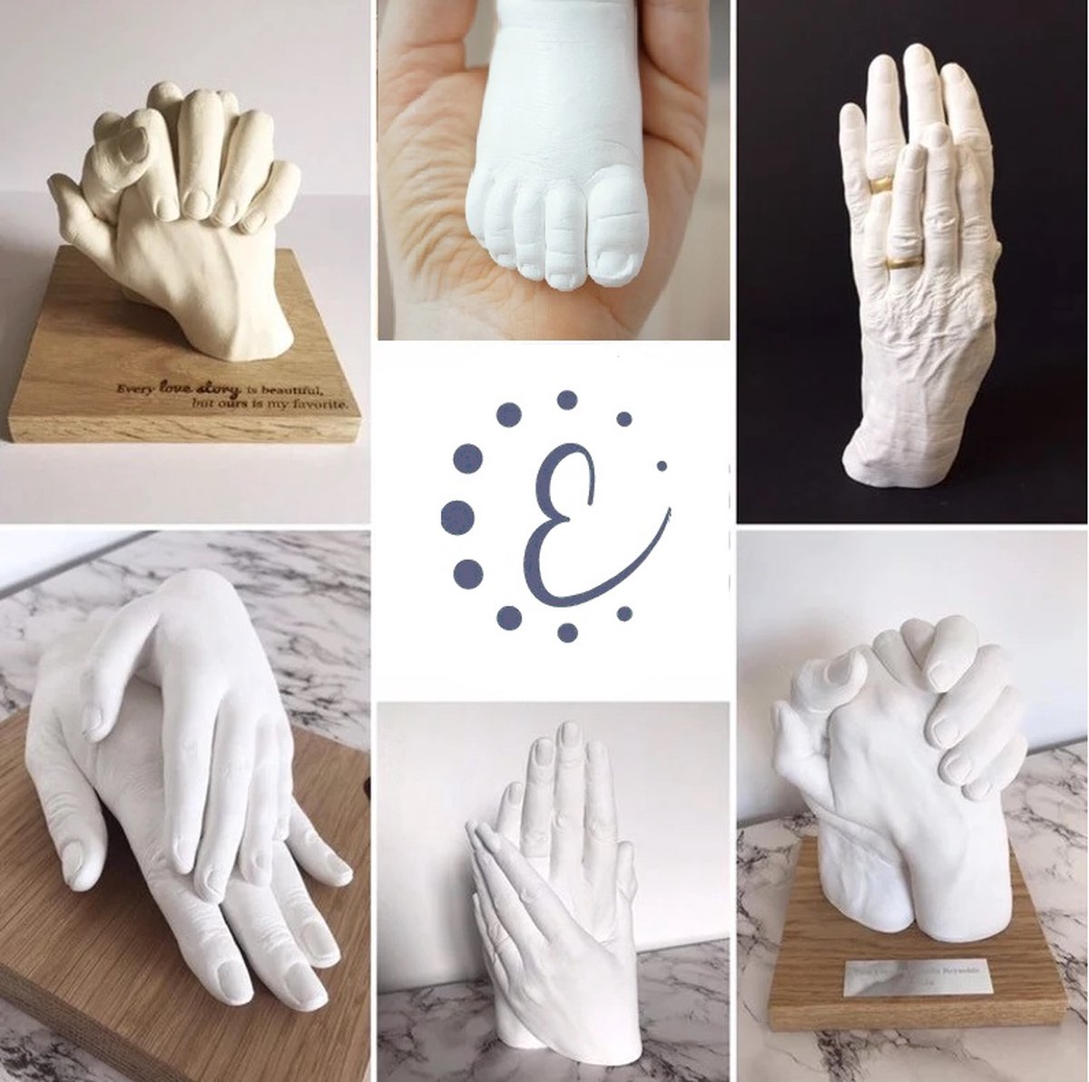 Gips Handen | 3D | Compleet XXL doe het zelf pakket | 1000 gram Casting ...