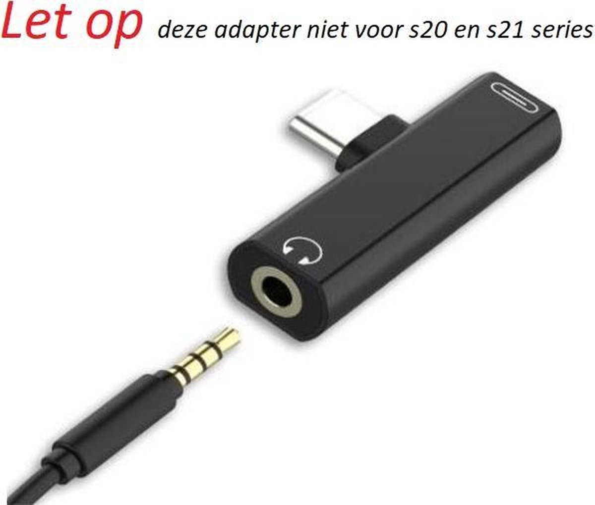 USB-C Duo adapter - naar mini jack + USB-C | bol.com