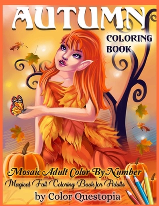 Adult Color by Number- Autumn Coloring Book -Mosaic Adult Color By ...