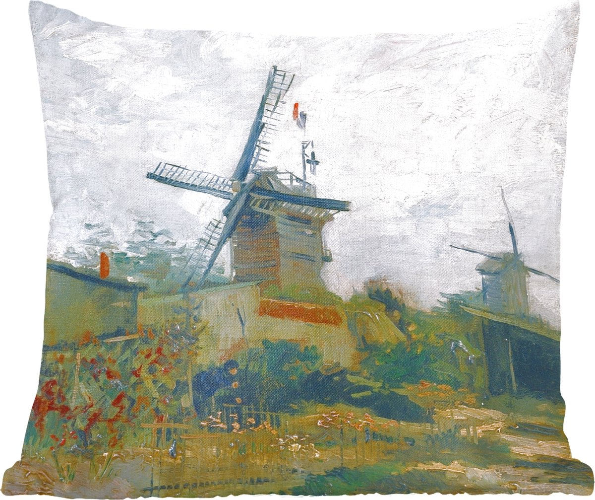 Sierkussens - Kussentjes Woonkamer - 50x50 cm - Molens op de Montmartre ...