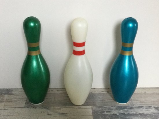 Bowling Spaarpot Bowlingpinspaarpot pin spaarpot 'groot groen' 40 cm ...