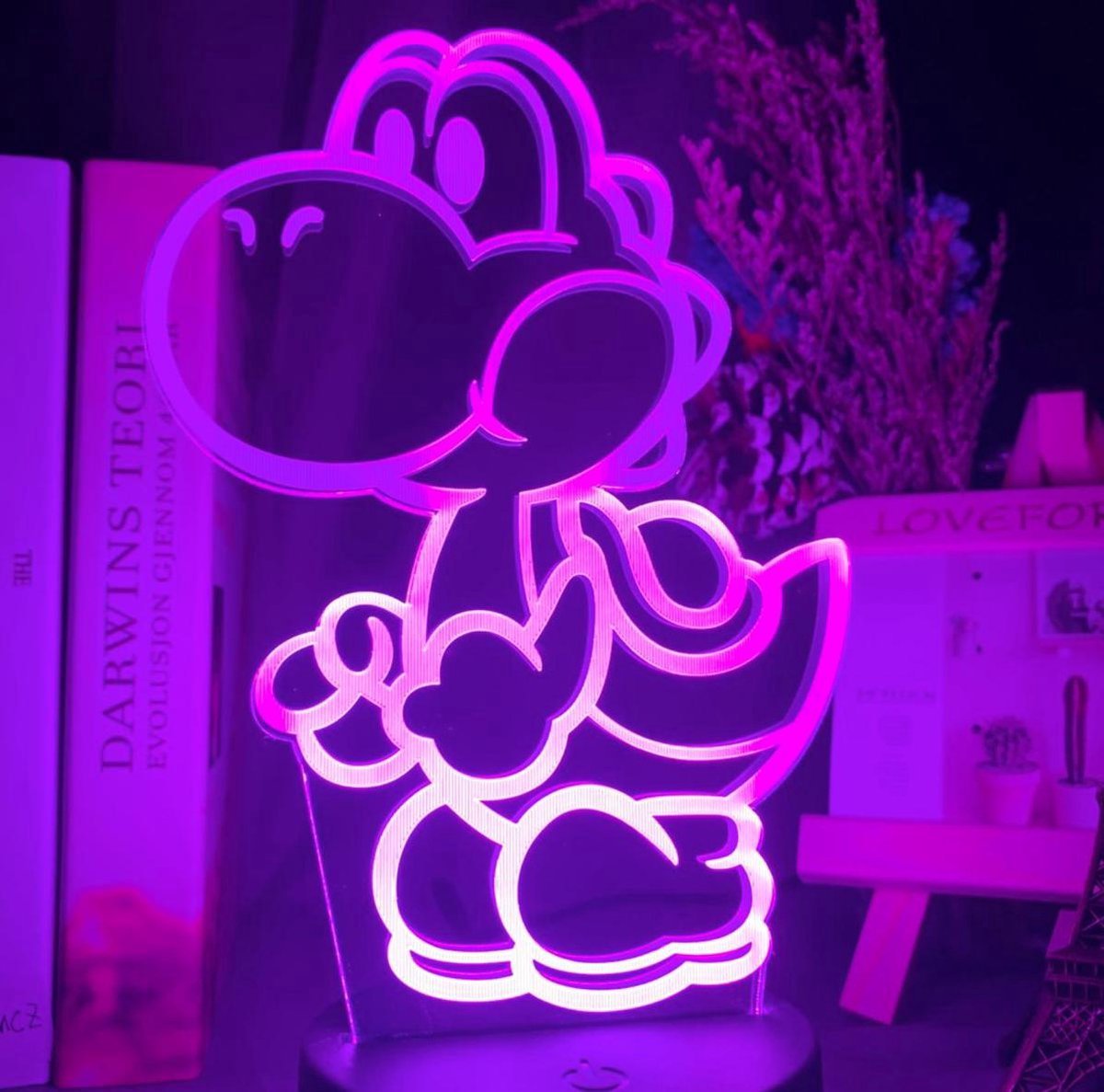 Yoshi cadeau lamp, Nachtlamp Mario bros Yoshi. Yoshi dino lamp. 7 ...