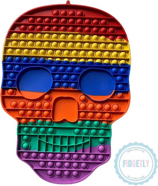 Fidgetly - Pop it Skulls - Mega POPIT - 2 stuks a 40 cm | bol.com