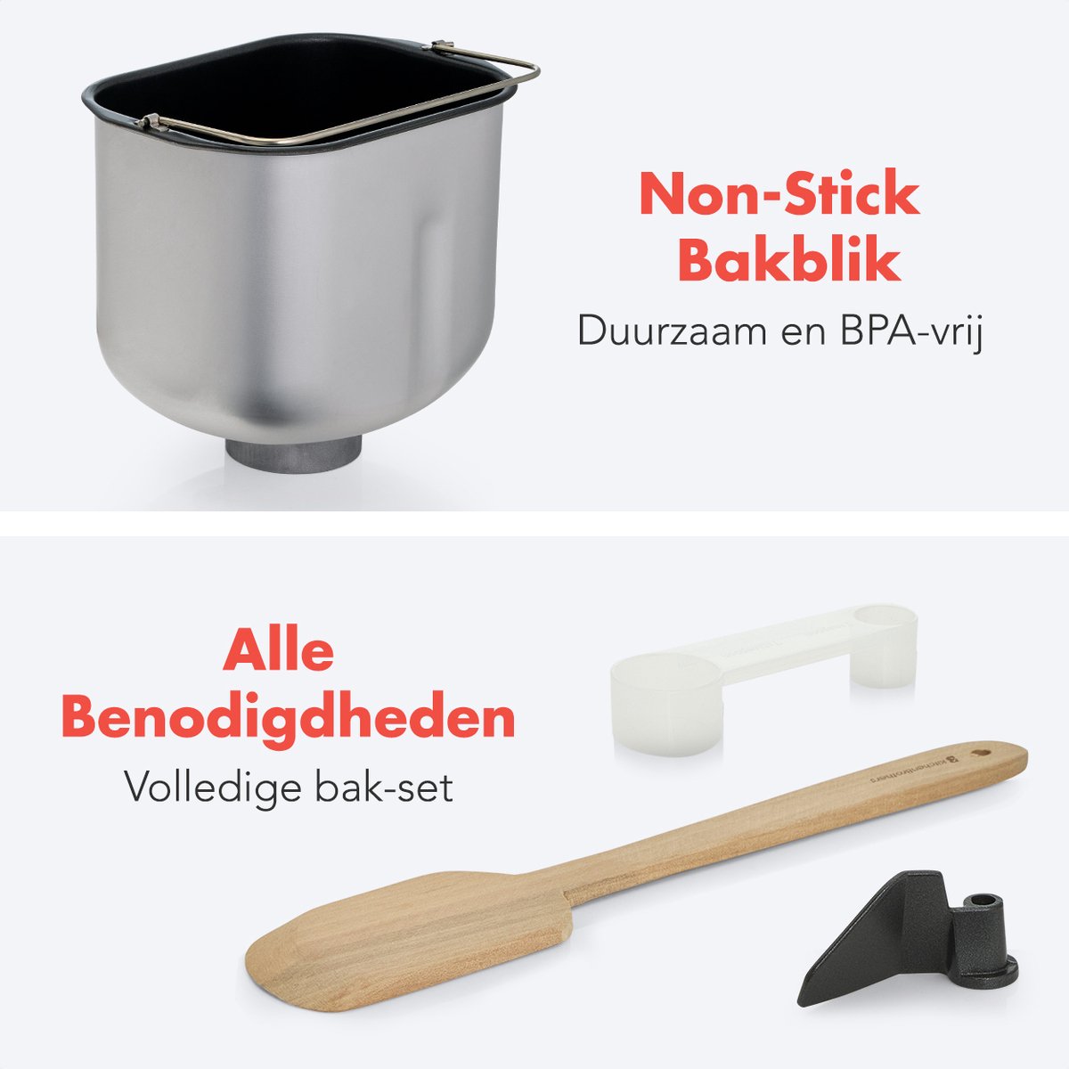 KitchenBrothers Broodbakmachine - 12 Programma's - Groot / Klein Brood ...