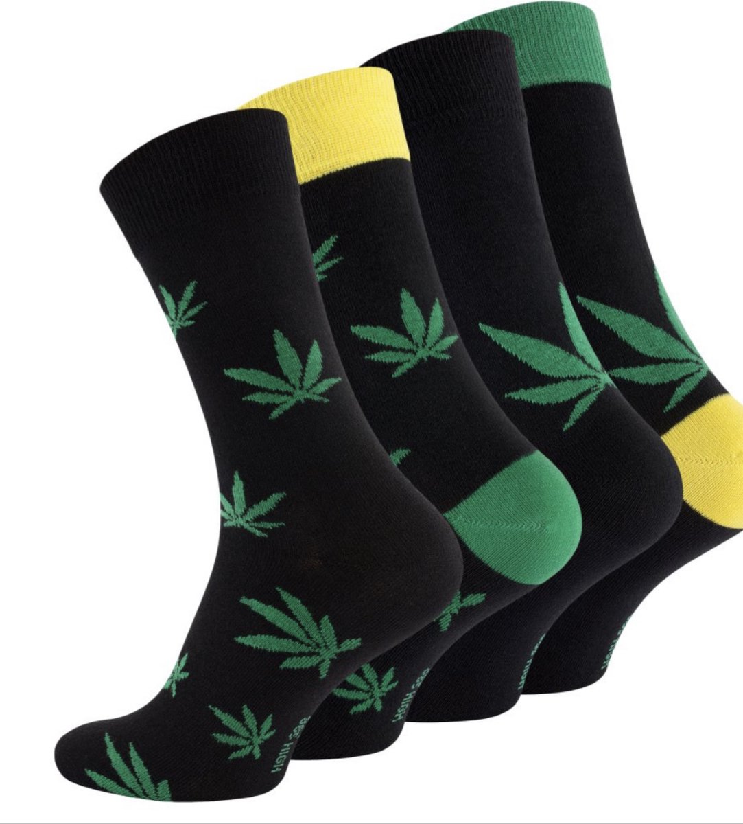 Pop socks Vincent Creation® Weed sokken 4 pack 39-42 | bol.com