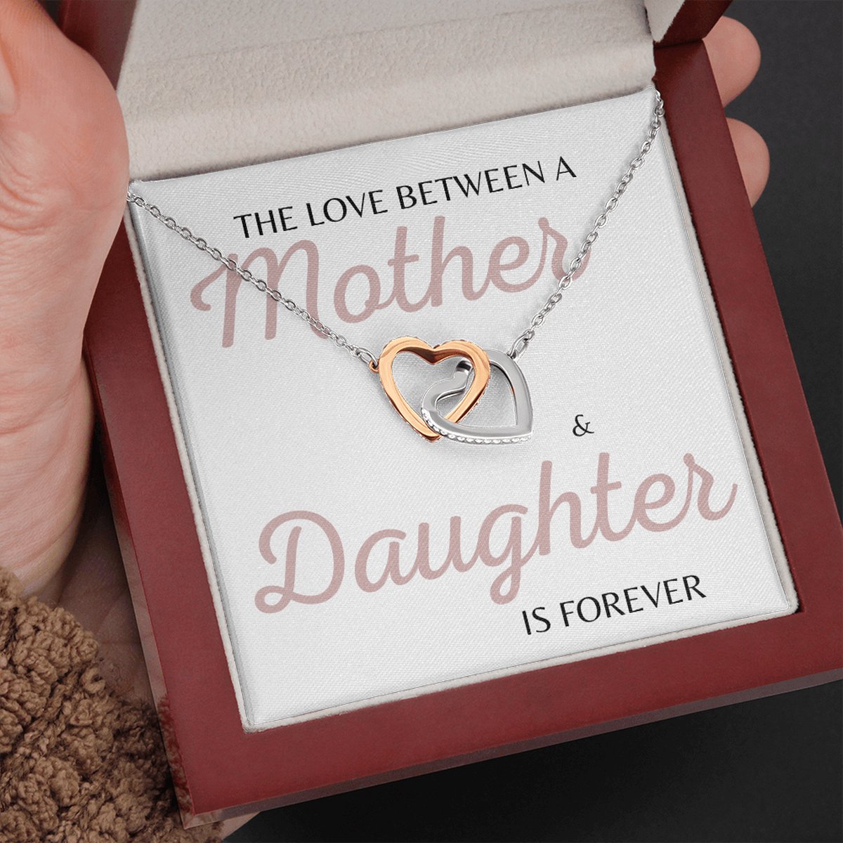 Moeder Dochter Ketting - Verbonden Harten - Cadeau voor Mama - Moeder ...