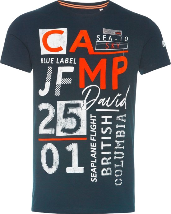 Camp David ® T-shirt met flockprint | bol.com