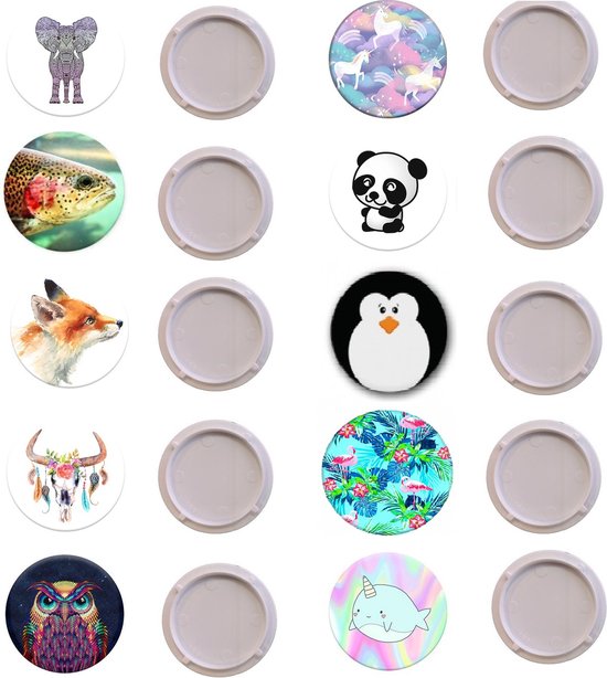 Popsocket disk set Animals 10 stuks | bol.com