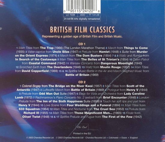 Various Artists - British Film Classics (2 CD), Lane | Muziek | bol