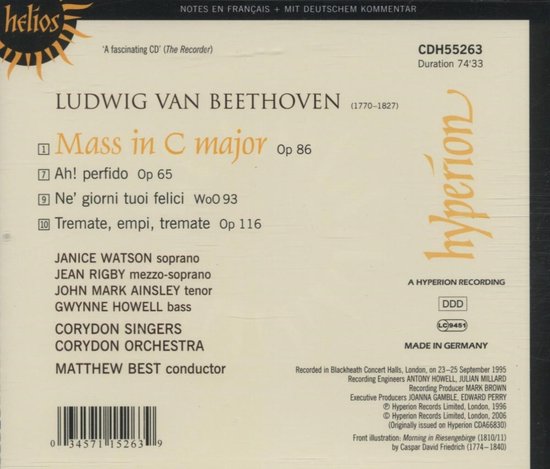 Corydon Singers, Corydon Orchestra, Matthew Best - Beethoven: Mass In C ...
