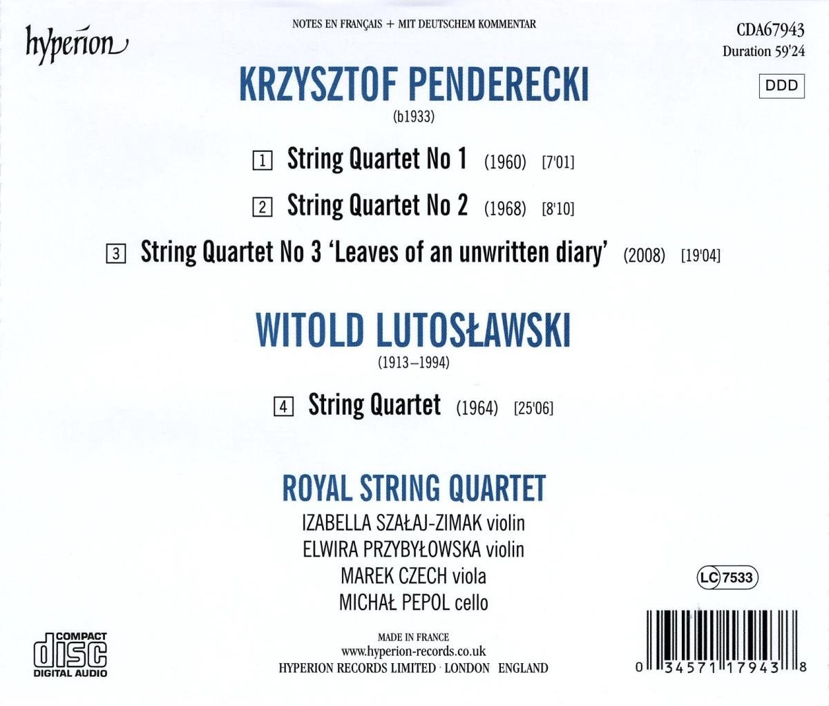 Royal String Quartet - String Quartets (CD), Lutoslawski | CD (album) | Muziek | bol.com