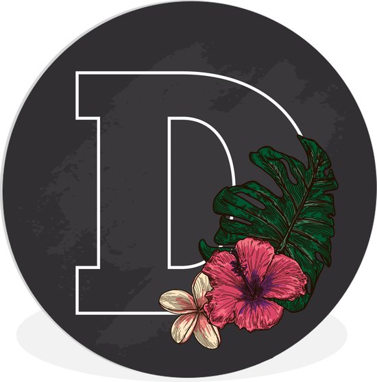 WallCircle - Wandcirkel ⌀ 150 - Een illustratie van de letter D met ...