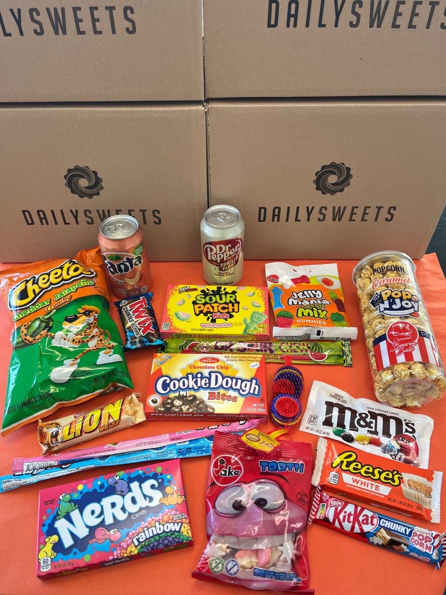 Dailysweets - Amerikaanse snoepbox - chocolade - nerds - cheetos - dr ...