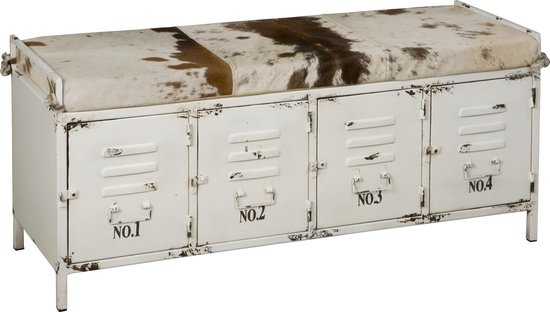 Metalen bankje met kist | bol.com