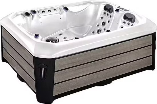 Spa Arizona 3 persoons jacuzzi - PLUG & PLAY - wood look grey | bol
