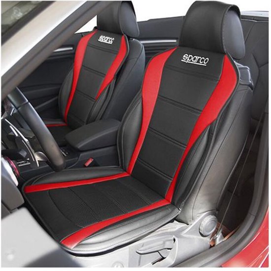 Sparco autostoel kussen - Stoelhoes - Rood met Zwart | bol