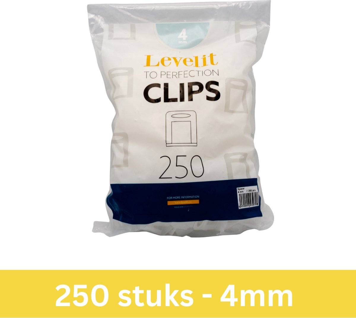 Levelit - 4 mm Levelling Clips - Tegel Levelling Systeem ...