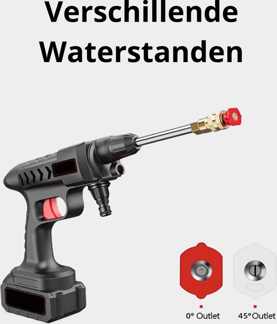 Meridianus Draadloze Hogedrukreiniger - Accu Hogedrukreiniger - voor ...