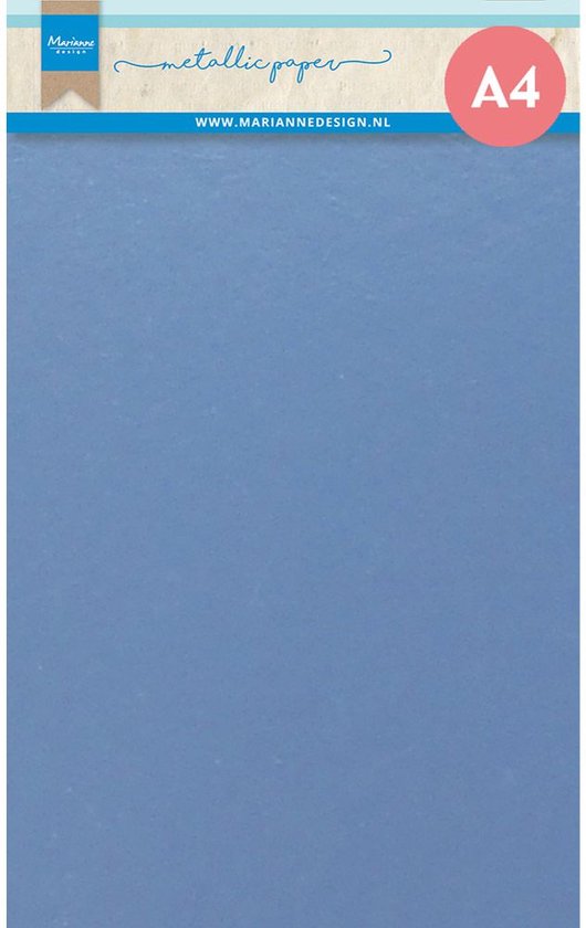 Marianne Design Decorations Metallic Paper A4 Light Blue | bol.com