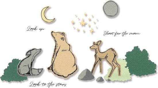 Sizzix Framelits Die Set Twilight Animals by Josh Griffiths | bol