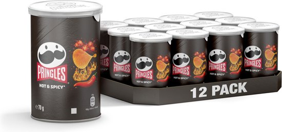 Pringles Chips Hot & Spicy - 12 x 70 gr | bol