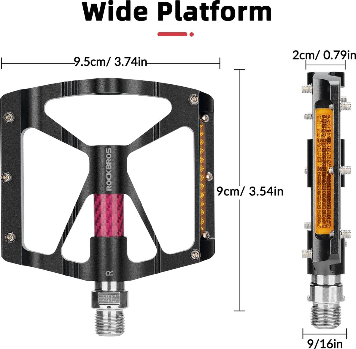Rockbros Fietspedalen - 9/16 "Aluminium MTB Pedalen met Afgedichte ...