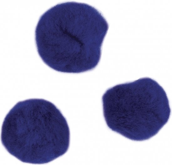 60x knutsel pompons 15 mm donkerblauw | bol